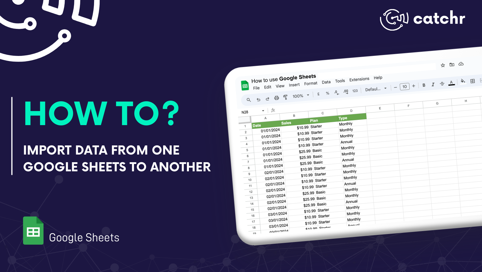 How to import data from one Google Sheets to another